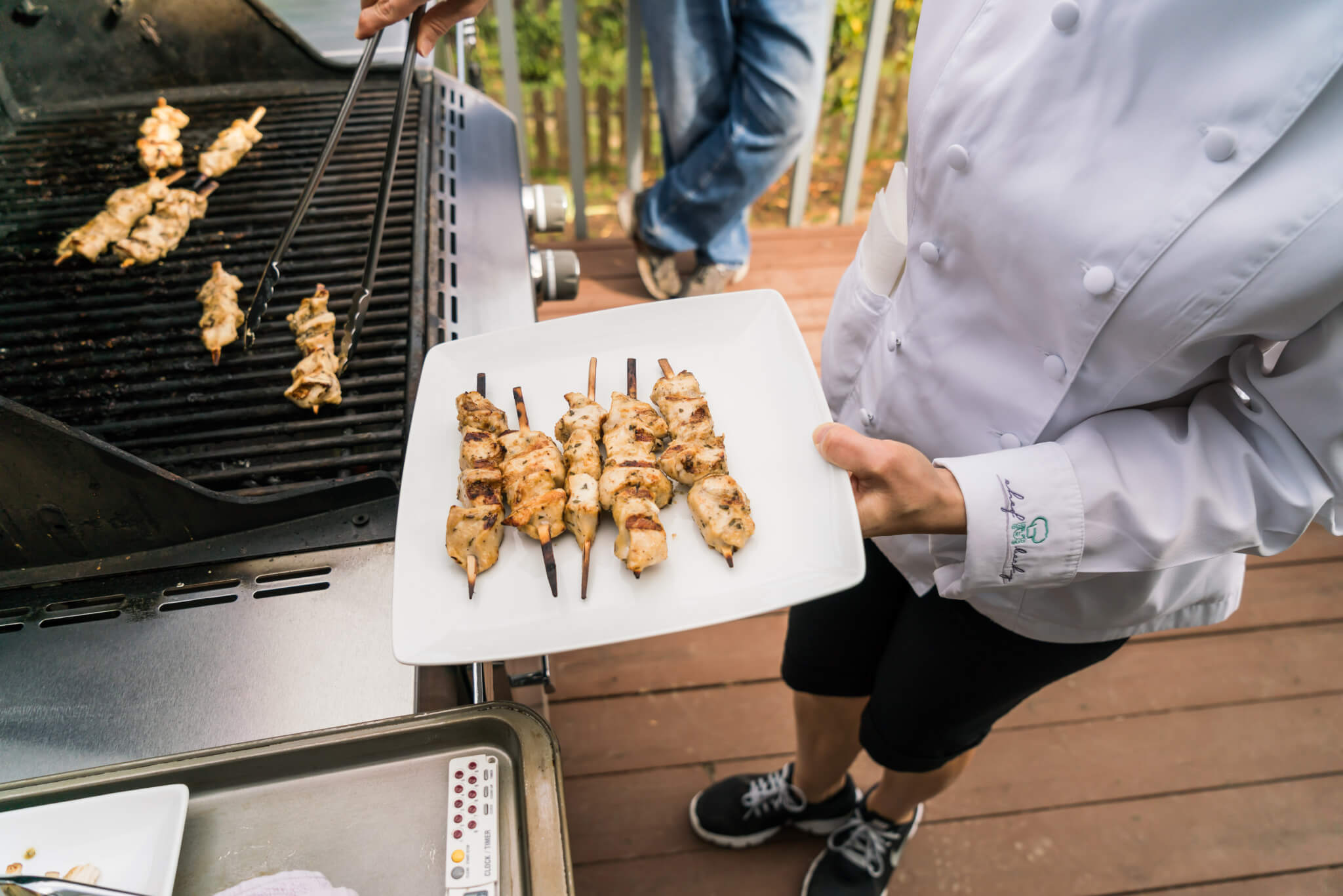 Chef Becky's Garlic & Rosemary Chicken Skewers - Chef Becky